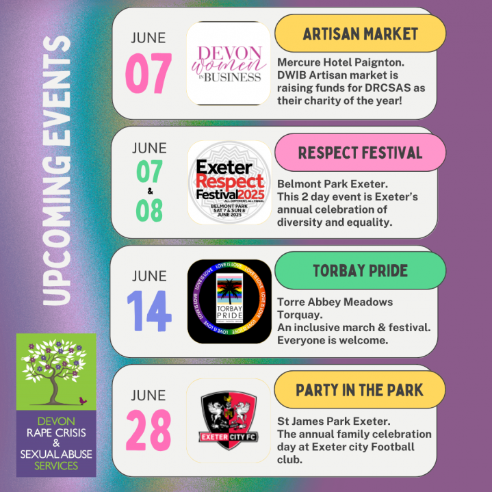 Events in June – Devon Rape Crisis and Sexual Abuse Services